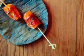 Prosciutto-Wrapped Nectarines with Spicy Oil - The Taste Edit