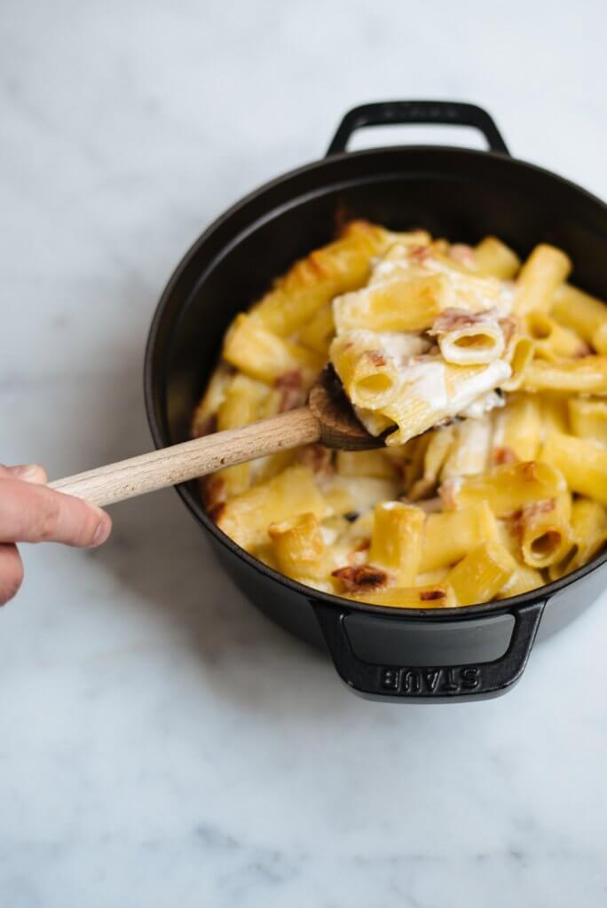 Baked Pasta with Prosciutto and Fontina Cheese - The Taste Edit