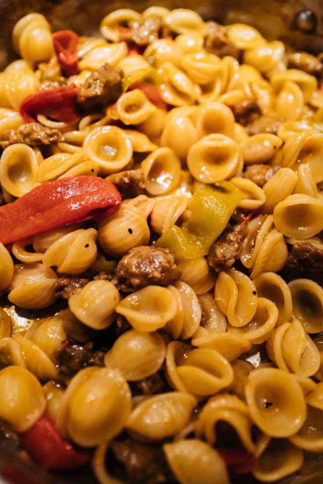 Italian Sausage and Pepper Orecchiette Pasta - The Taste Edit