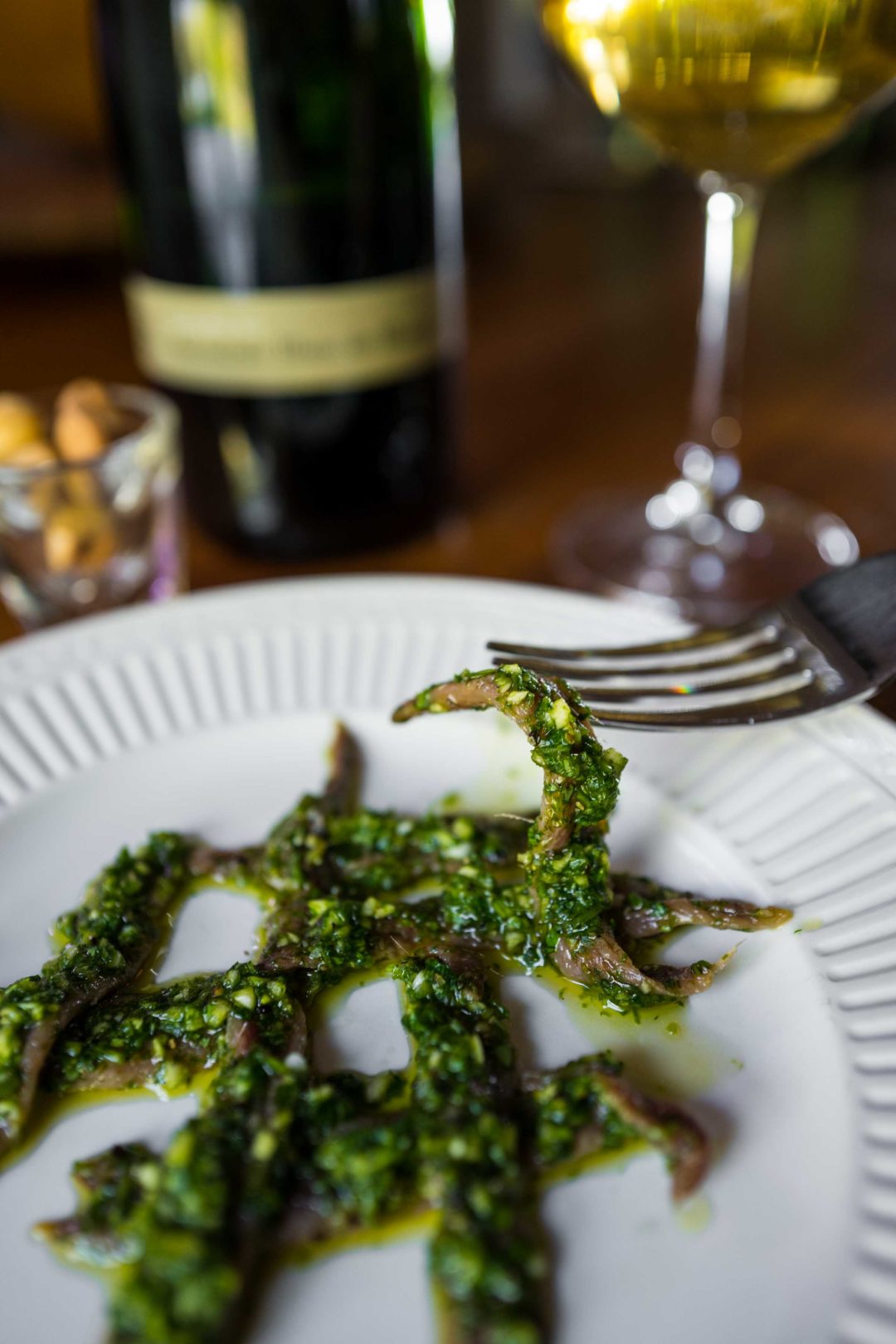 Easy Aperitivo: Salsa Verde Anchovies with Bubbles - The Taste Edit